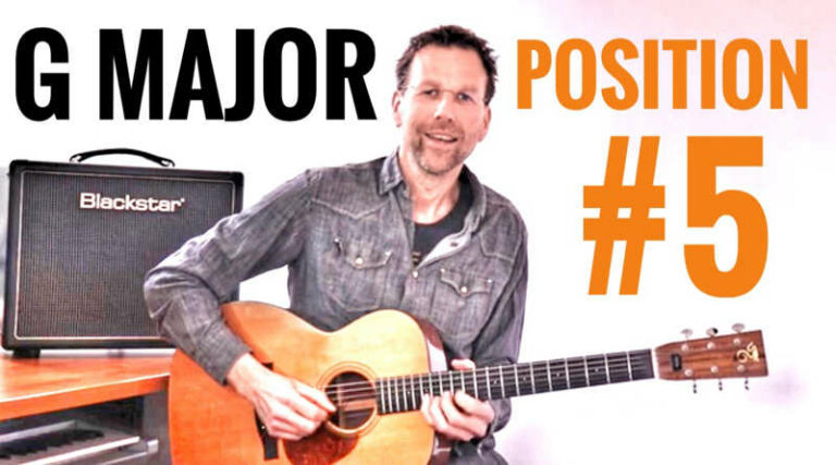 G Major Scale - 5th Position - GUITARHABITS